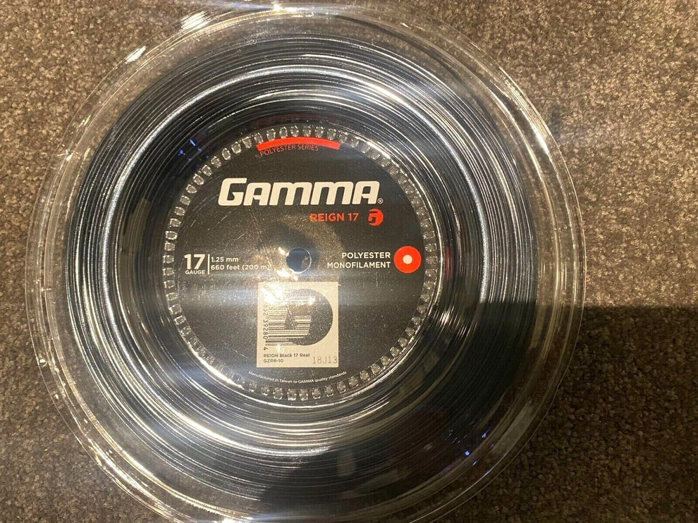 Gamma REIGN 17 Tennis String 1.25/17G 200m Reel – JY Sports